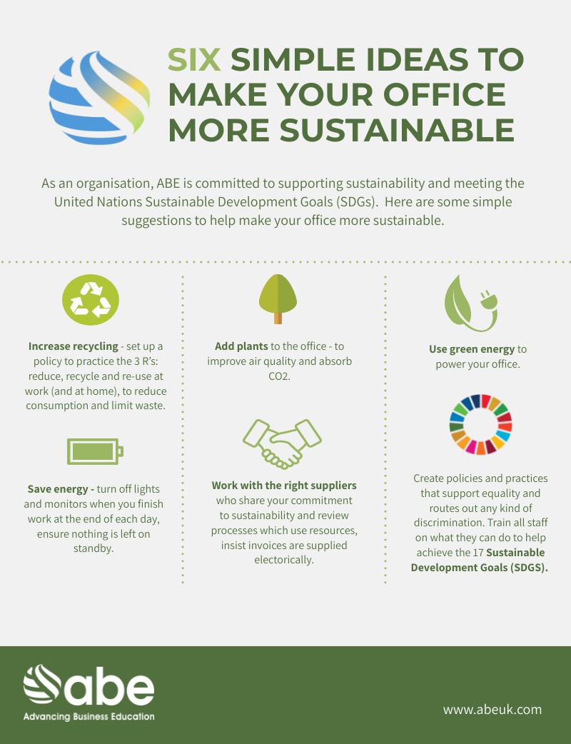 Six simple ideas to make your office more sustainable | ABE UK Six simple ideas to make your office more sustainable | ABE UK